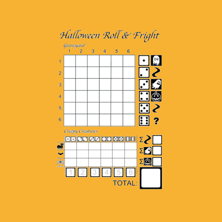 Print and Play: Halloween Roll & Fright | Juegos Roll & Write