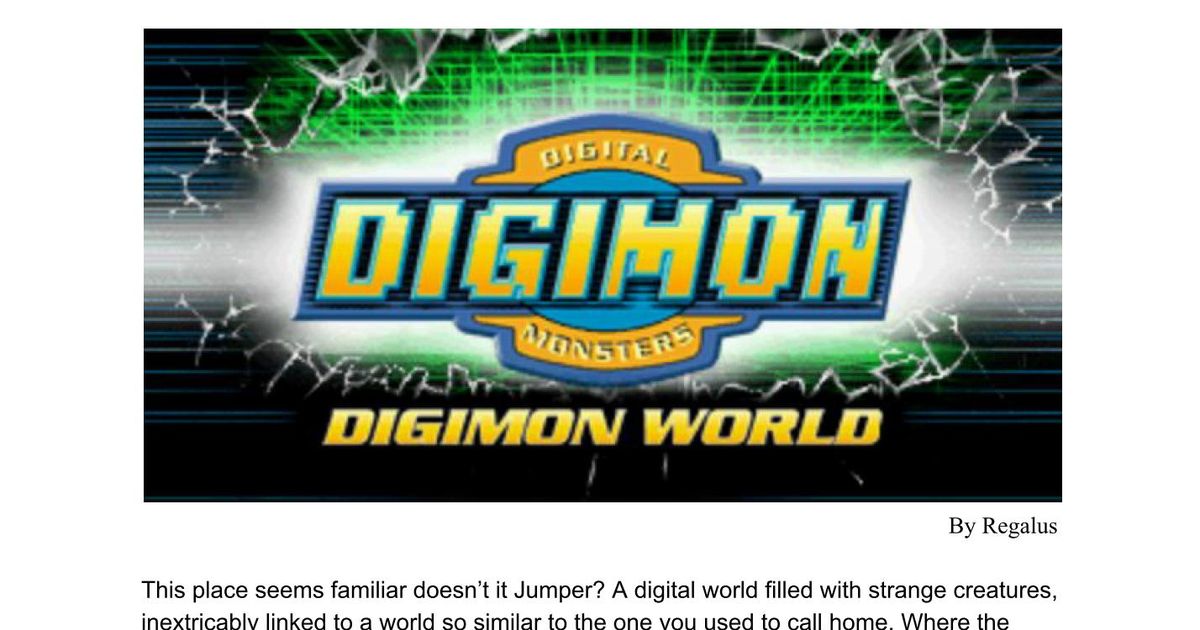 Original Digimon Monsters Digimon World | RPG Item | RPGGeek