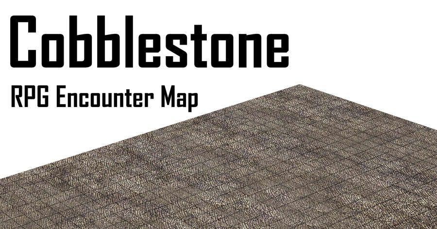 Cobblestone 48" x 24" RPG Encounter Map | RPG Item | RPGGeek