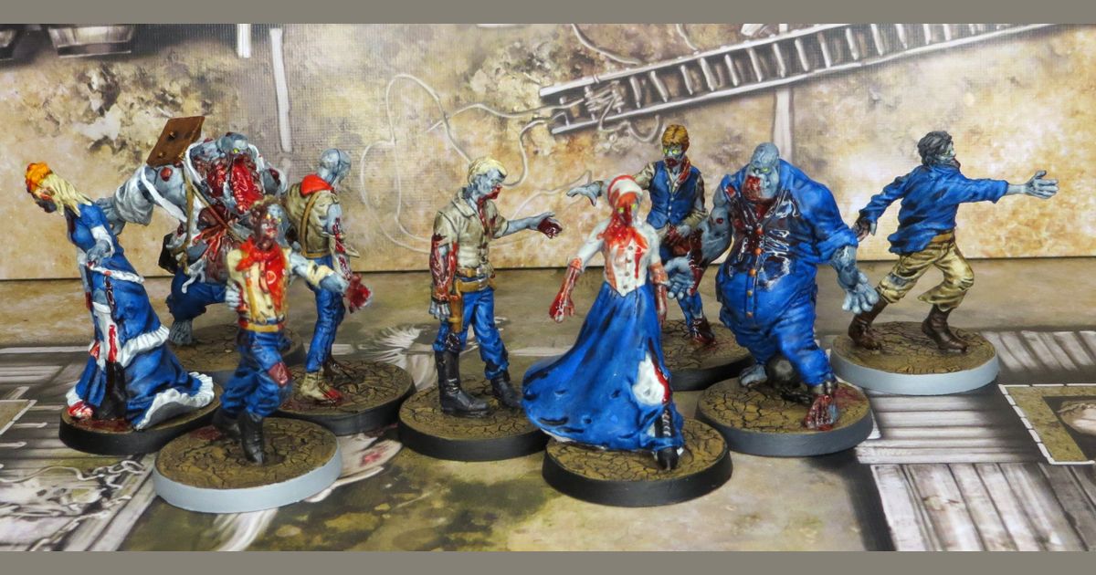 Undead or Alive zombies blue | Painting by Numbers | RPGGeek