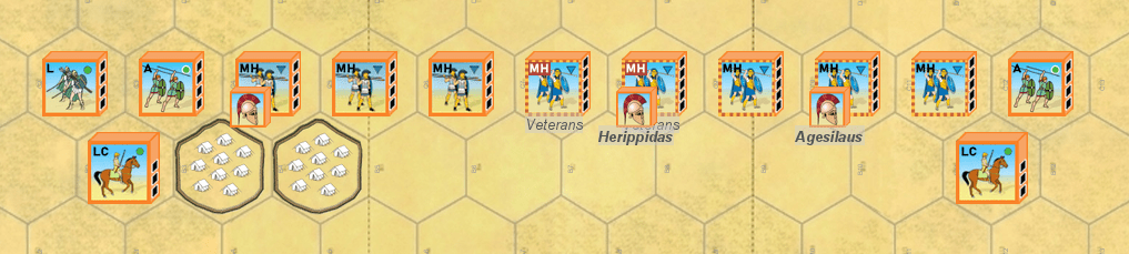 Coronea (394 BC) : Veteran units number of blocks - on scenario card ...