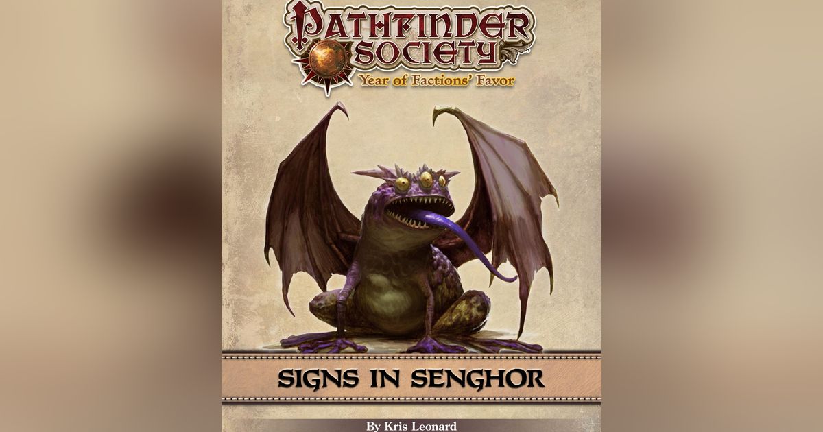 Pathfinder Society Scenario 9-10: Signs in Senghor | RPG Item | RPGGeek