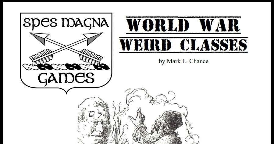 World War Weird Classes | RPG Item | RPGGeek