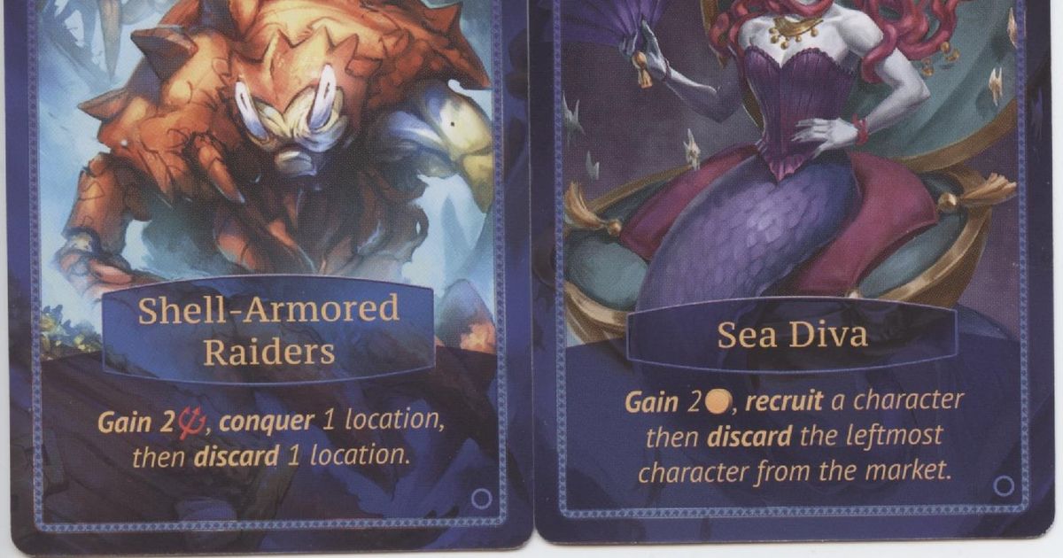 Aquatica: Sea Diva & Shell-Armored Raiders Promo Cards | Board Game ...