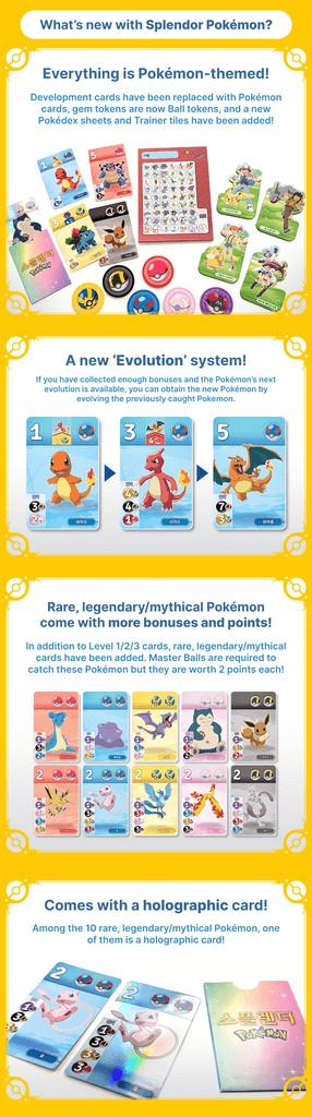 English-Translated Promotional Images | 스플렌더: Pokémon (Splendor: Pokémon)