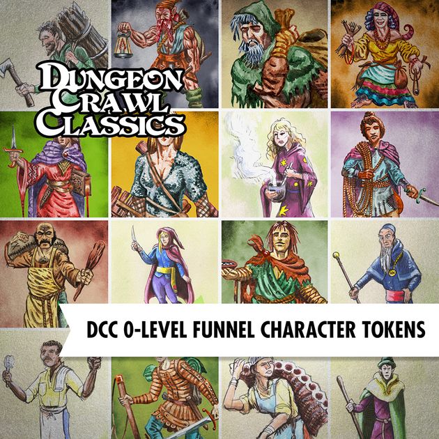 DCC 0-Level Funnel Character Token Pack | RPG Item | RPGGeek
