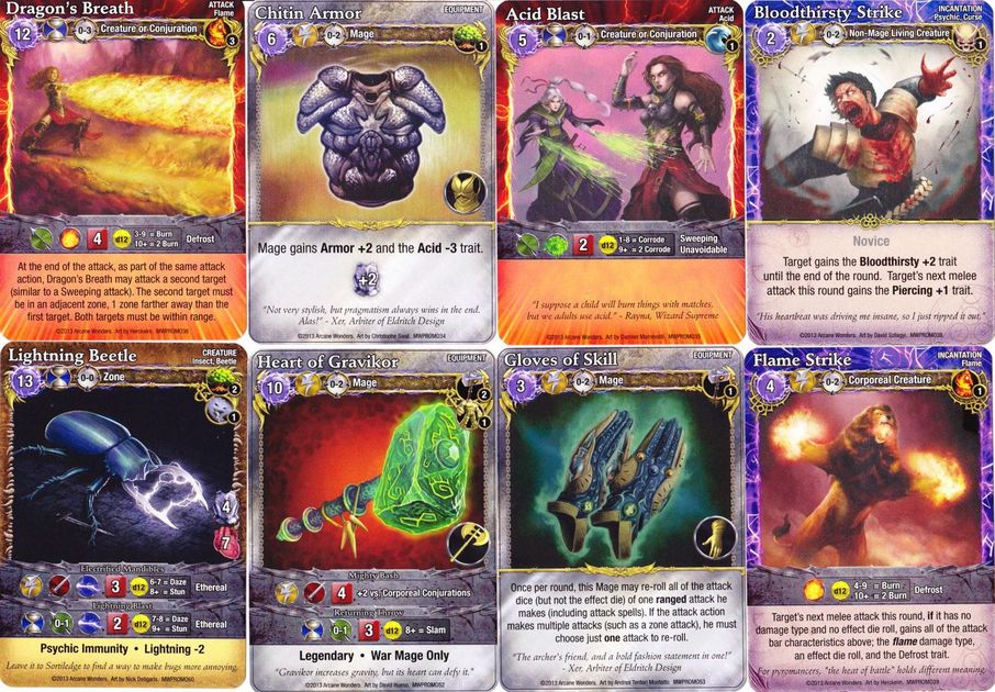 Mage Wars: Dice Tower 2014 funding campaign promo card set | Image ...