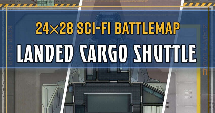 Sci-Fi Battlemap: Landed Cargo Shuttle | RPG Item | RPGGeek