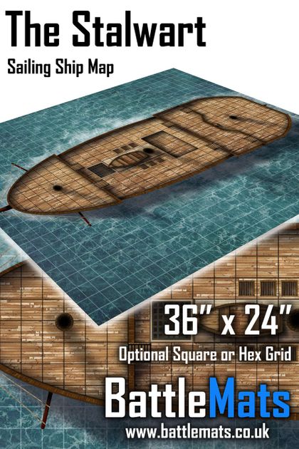 Battlemap: The Stalwart Sailing Ship Map | RPG Item | RPGGeek