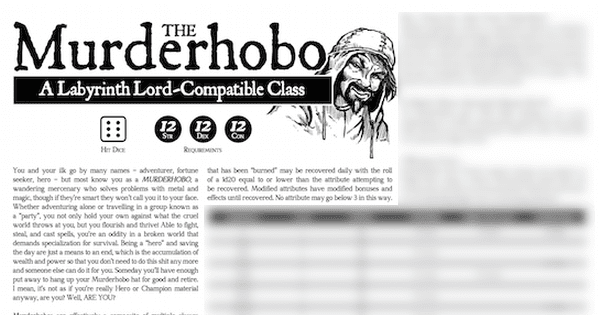 The Murderhobo | RPG Item | RPGGeek