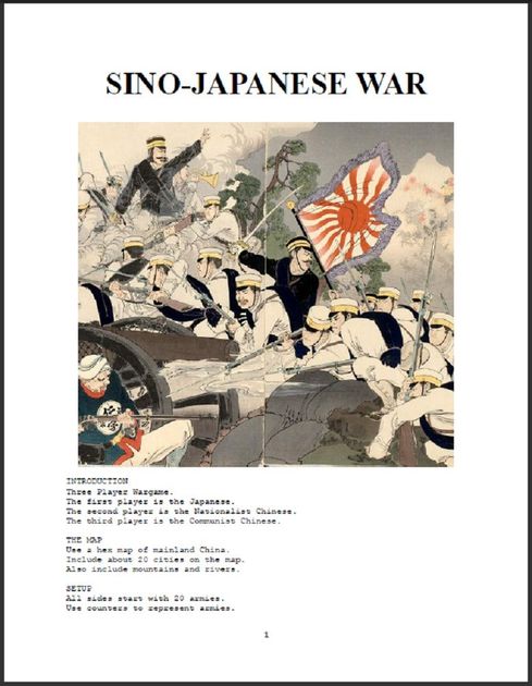 Sino-Japanese War | Board Game | BoardGameGeek