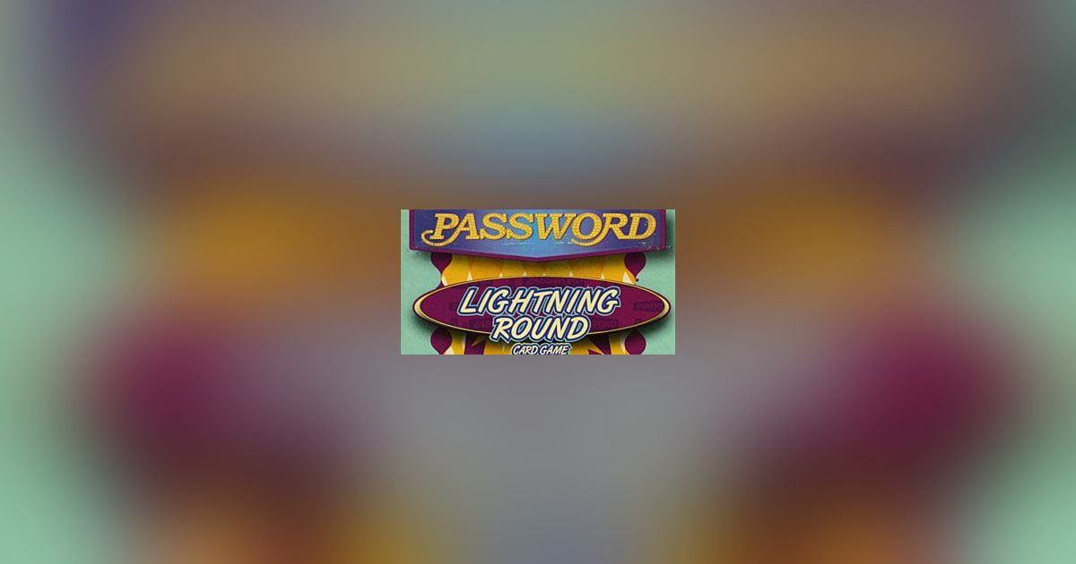 Password Lightning Round Card Game | Board Game | BoardGameGeek