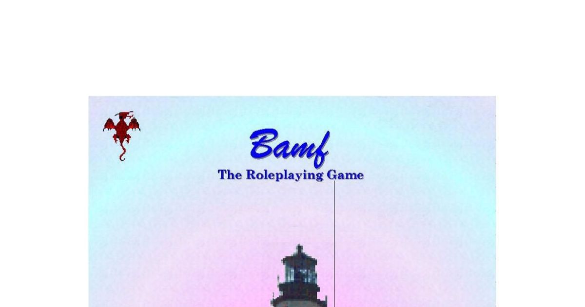 Bamf: The Roleplaying Game | RPG Item | RPGGeek