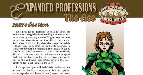Expanded Professions: The Ace | RPG Item | RPGGeek