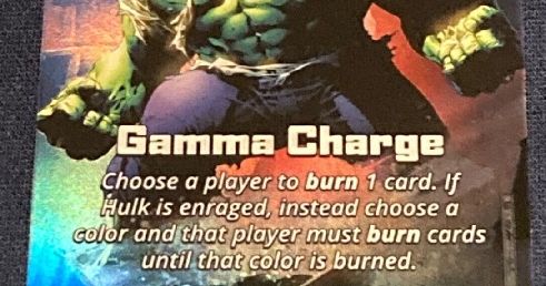 UNO Ultimate: Hulk – Gamma Charge Foil Chase Card | Board Game ...