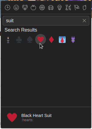 Inconsistent icon color display for suit icons