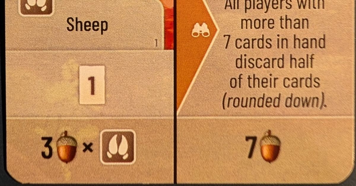Forest Shuffle: Sheep / Robber Promo Card | Board Game | BoardGameGeek