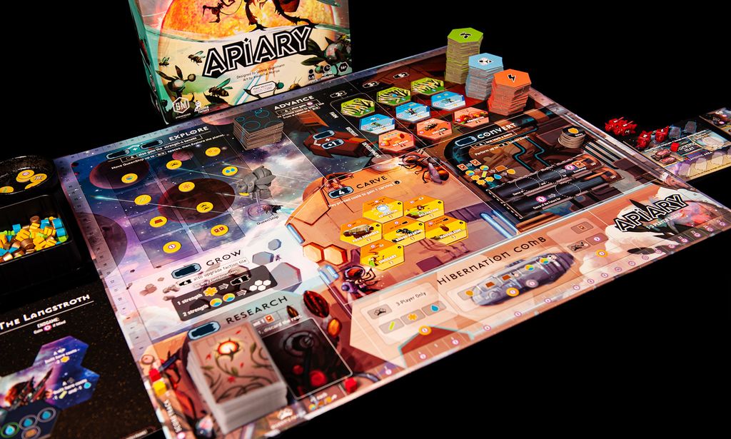 Apiary Game - Bees in Space! A Solo Review with Photos | Apiary