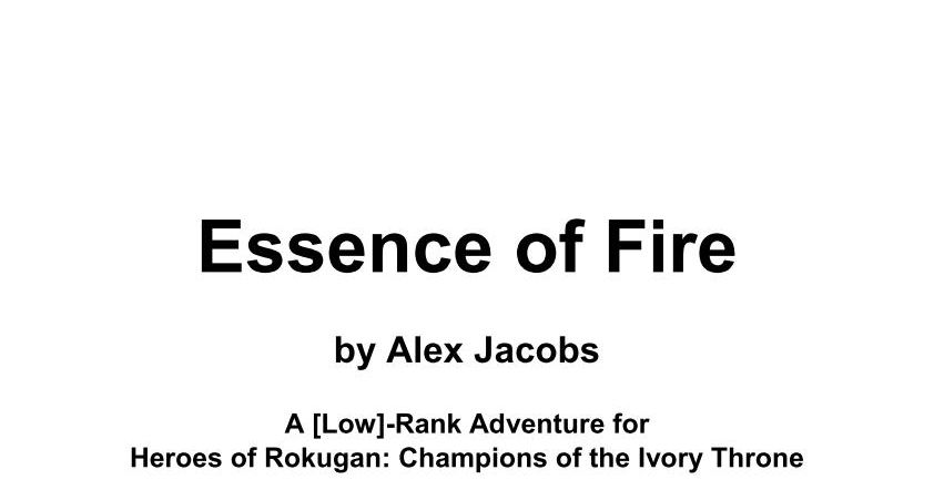 CIT09: Essence of Fire | RPG Item | RPGGeek