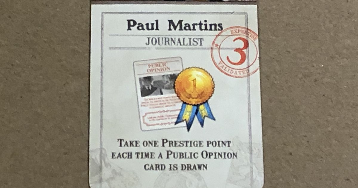 Museum: Paul Martins Promo Card | Board Game | BoardGameGeek