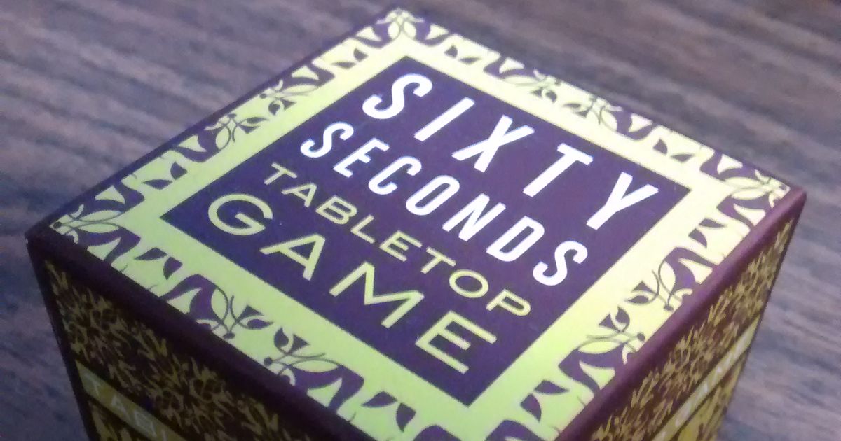 Sixty Seconds Tabletop Game | Board Game | BoardGameGeek