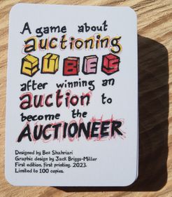 A game about auctioning cubes after winning an auction to become the ...
