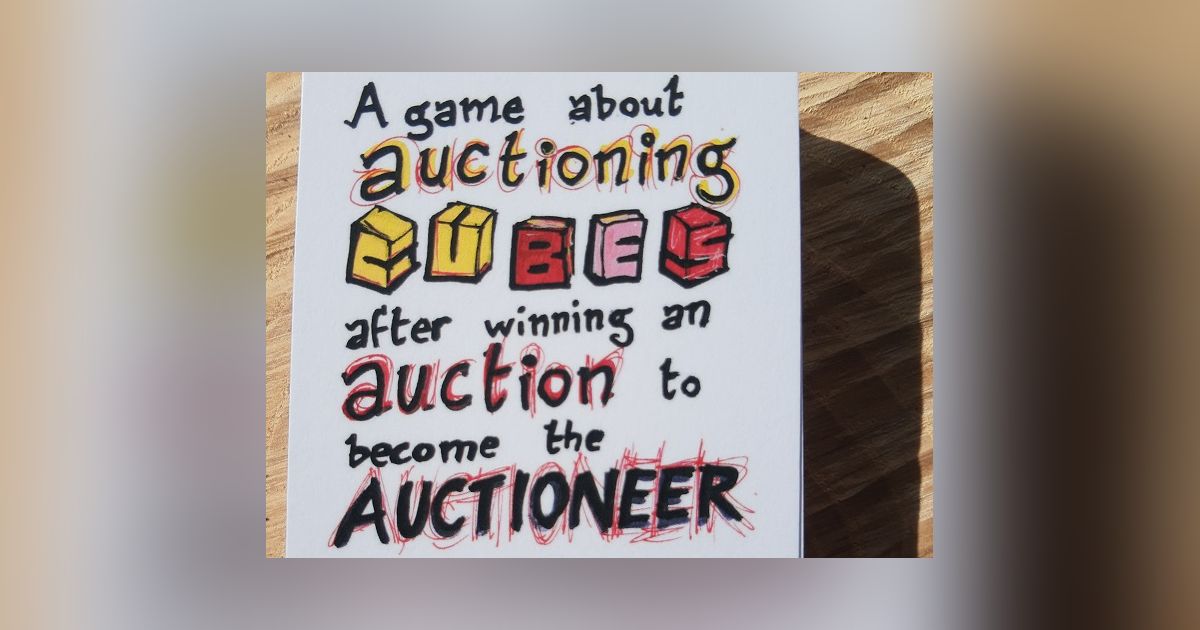 A game about auctioning cubes after winning an auction to become the ...