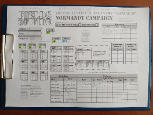 Examples of Mission Log? | Fields of Fire: Deluxe Edition