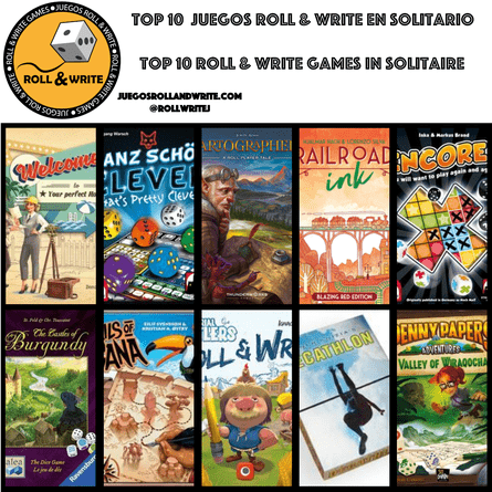 Top 10 Roll & Write games with best Solitaire mode | Juegos Roll & Write