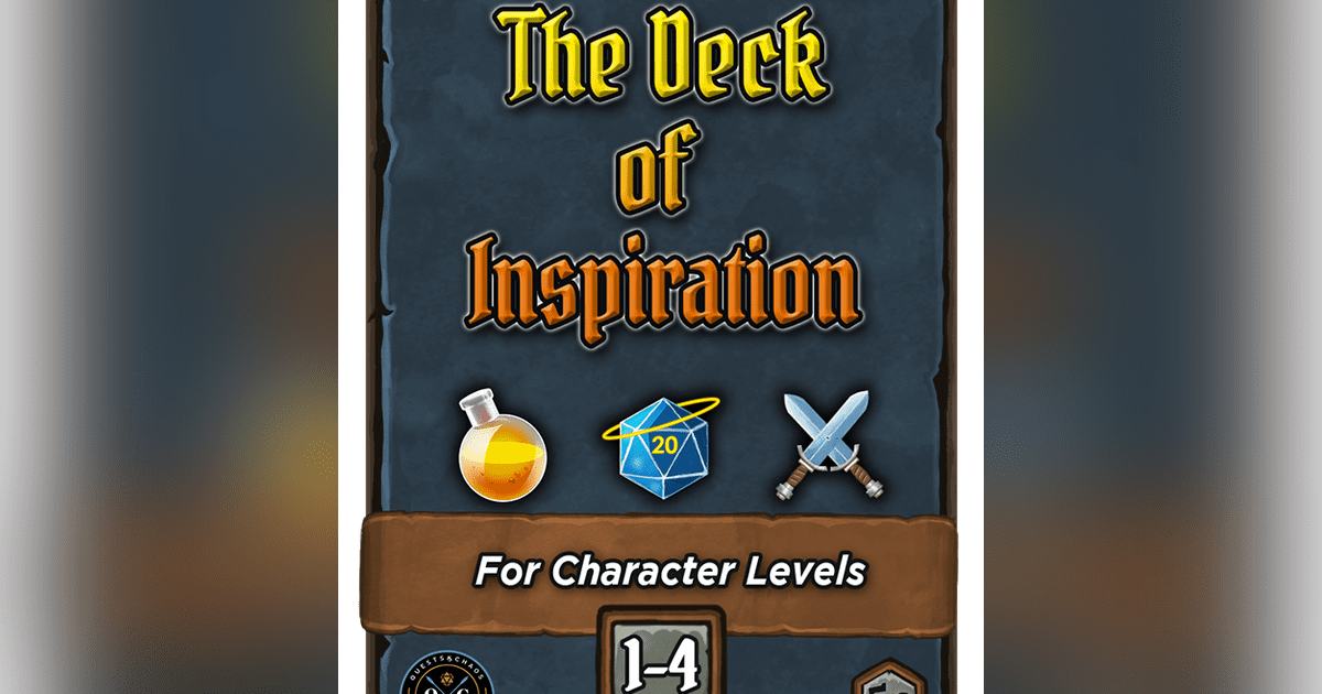 The Deck of Inspiration for Character Levels 1 - 4 | RPG Item | RPGGeek
