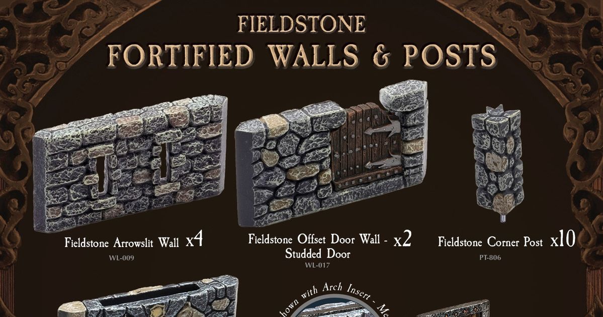 Fieldstone Core - Fortified Walls & Posts | RPG Item | RPGGeek