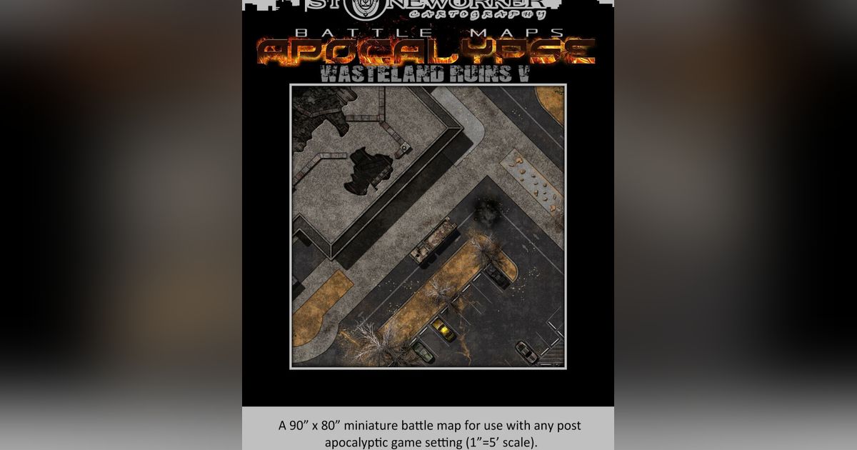 Battle Maps Apocalypse: Wasteland Ruins V | RPG Item | BoardGameGeek