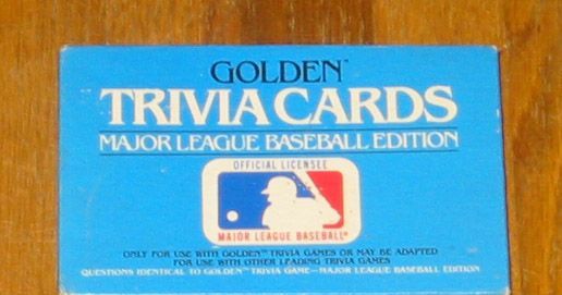 Golden Trivia Cards: Major League Baseball Edition | Board Game ...