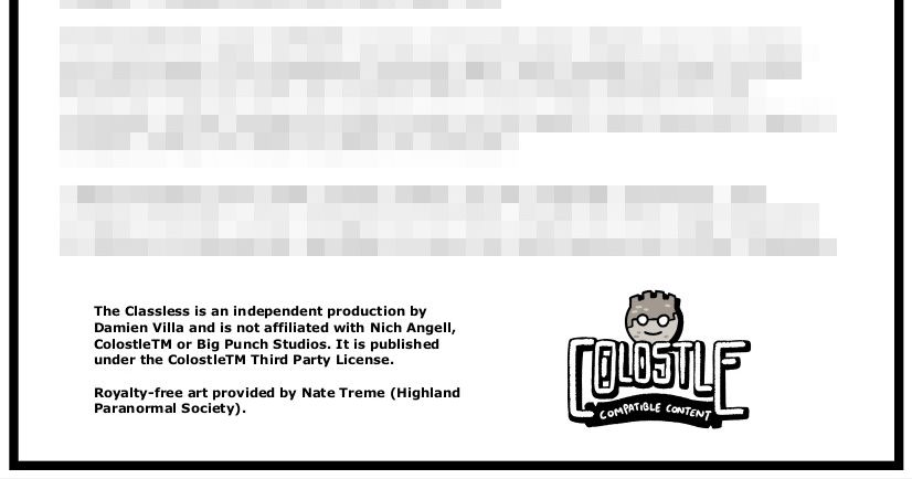 The Classless | RPG Item | BoardGameGeek