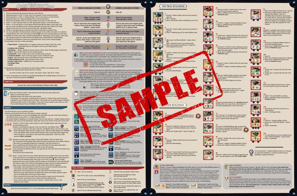 ACTION ANDY - Great Western Trail 2nd Edition Compact Rules | Great ...