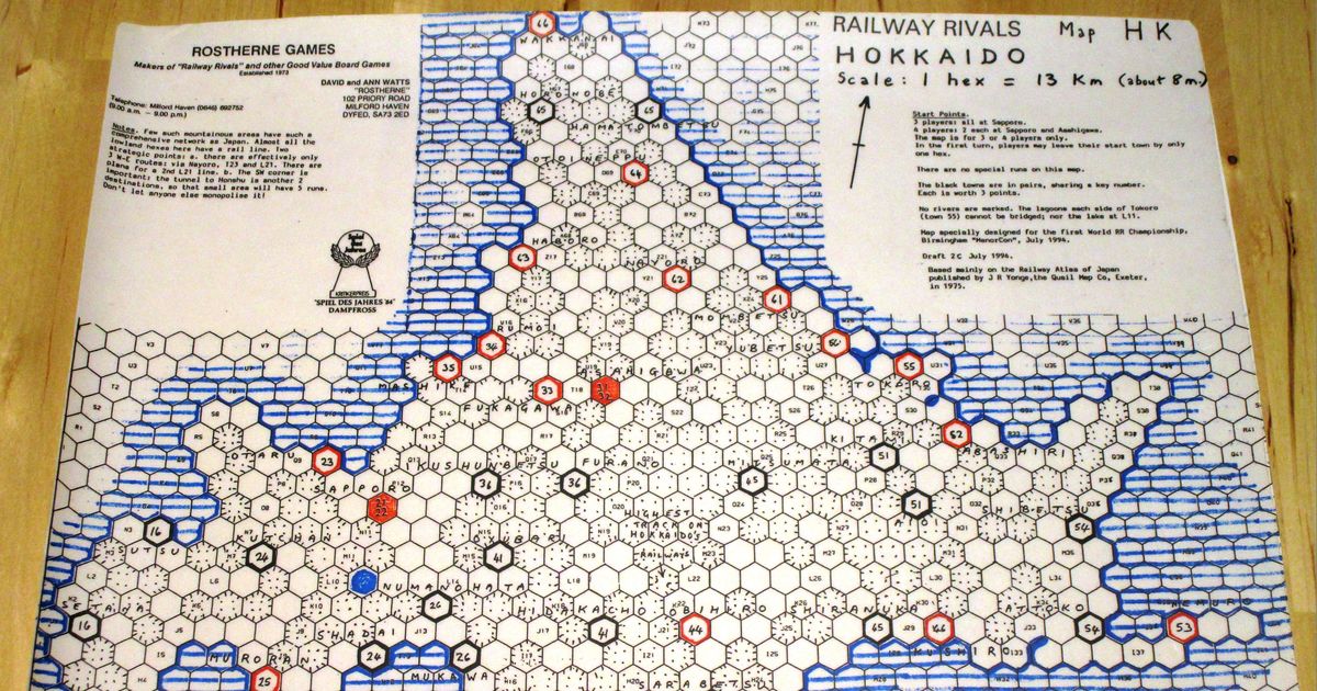 Railway Rivals Map HK: Hokkaido | Board Game | BoardGameGeek