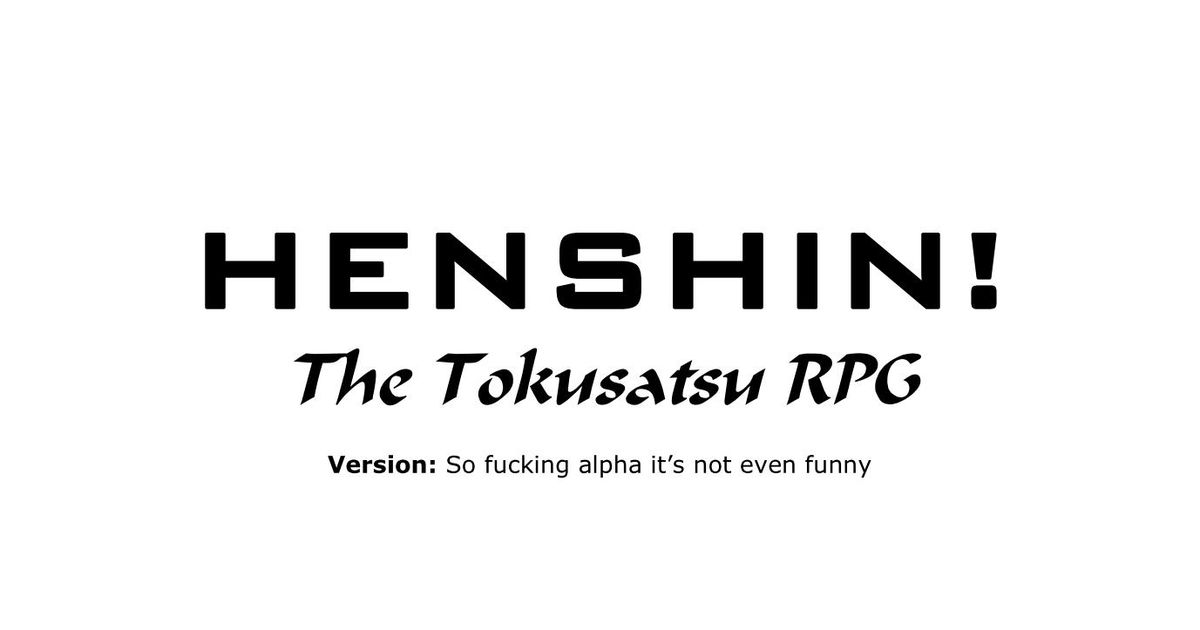 Henshin! The Tokusatsu RPG | RPG Item | RPGGeek