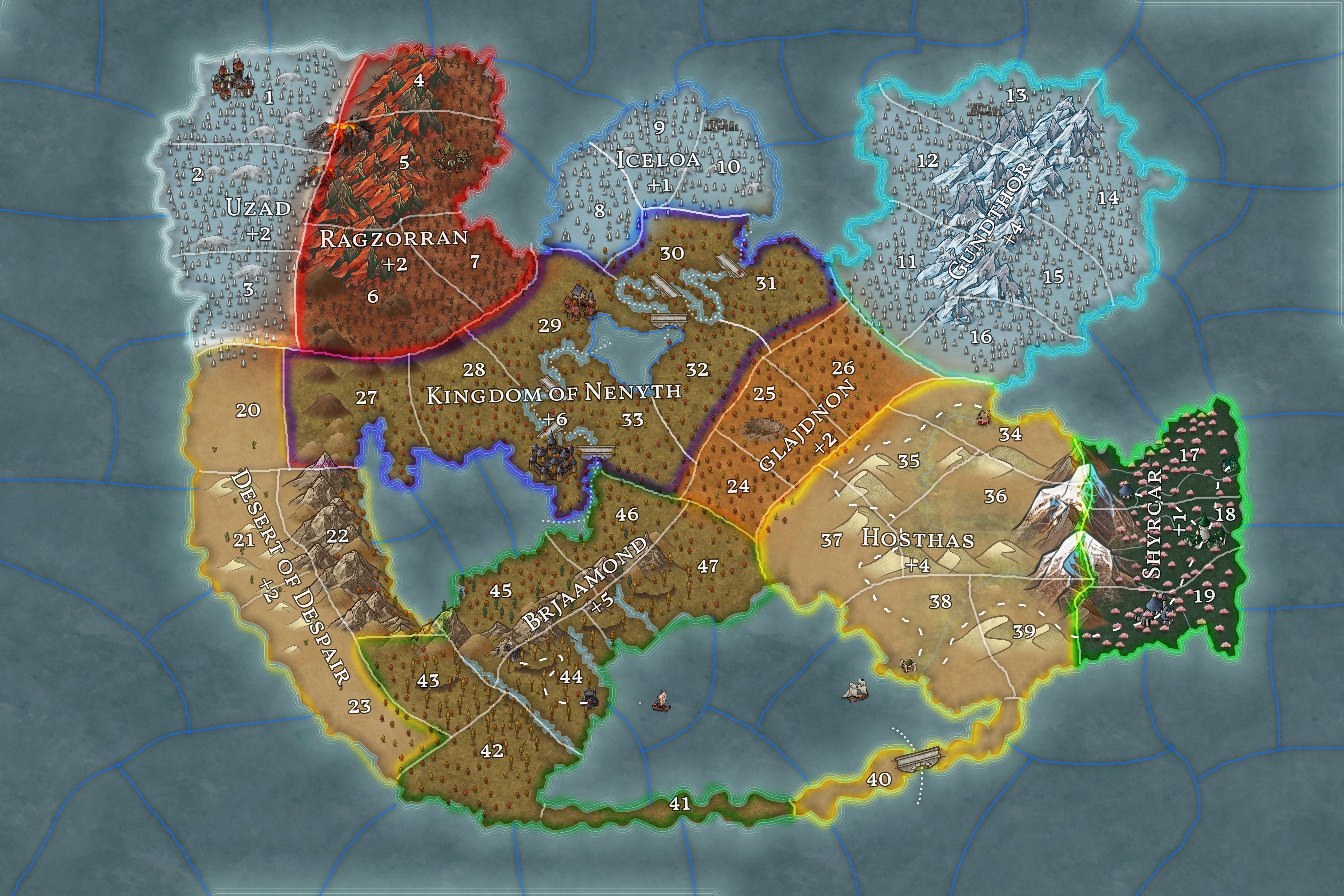 New FFA map for Conquest of Nerath | Dungeons & Dragons: Conquest of ...