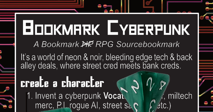 Bookmark Cyberpunk Sourcebookmark | RPG Item | RPGGeek