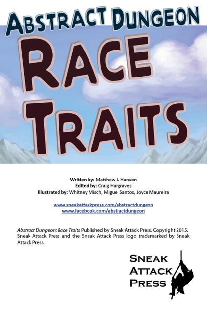 Abstract Dungeon: Race Traits | RPG Item | RPGGeek
