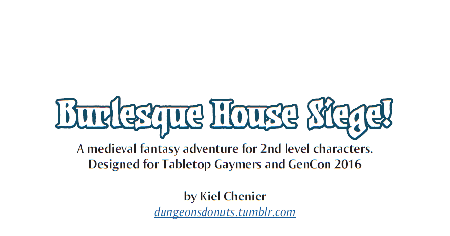 Burlesque House Siege! | RPG Item | RPGGeek