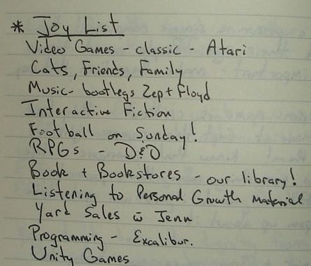 Your Joy List | Life, The Universe and Everything