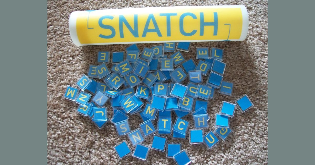 Using SCRABBLE tiles to play | Snatch