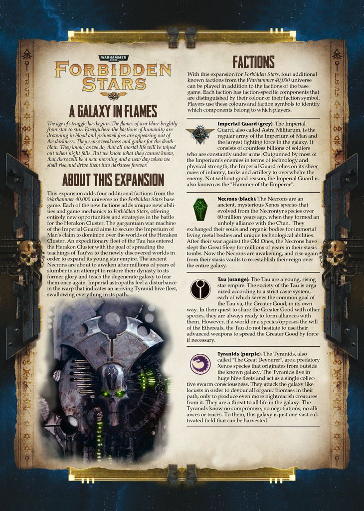 'Galaxy in flames' revised edition | Forbidden Stars