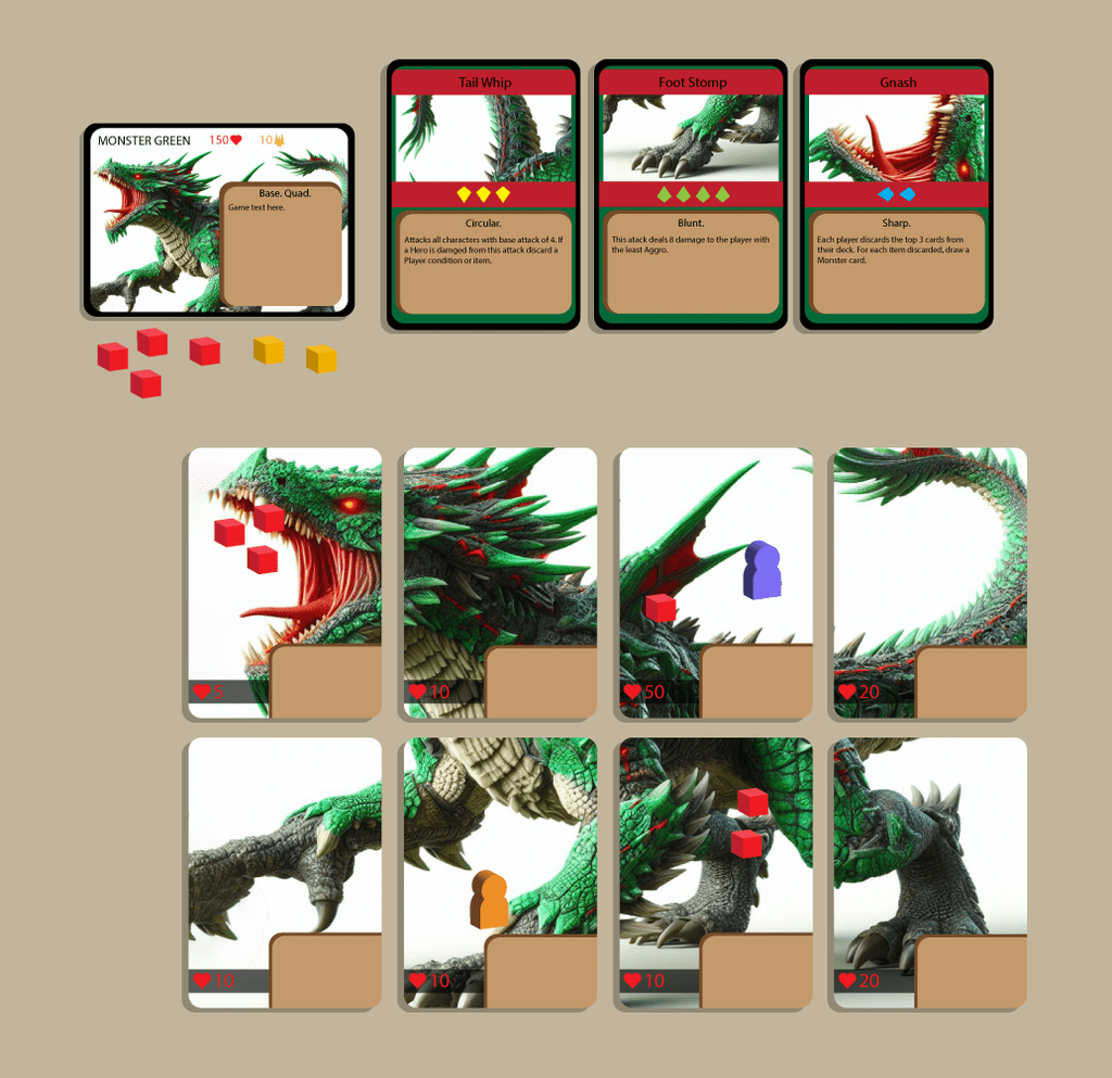 [WIP] Hunters - A Monster Hunting Cooperative/Solo Card Game with Crafting