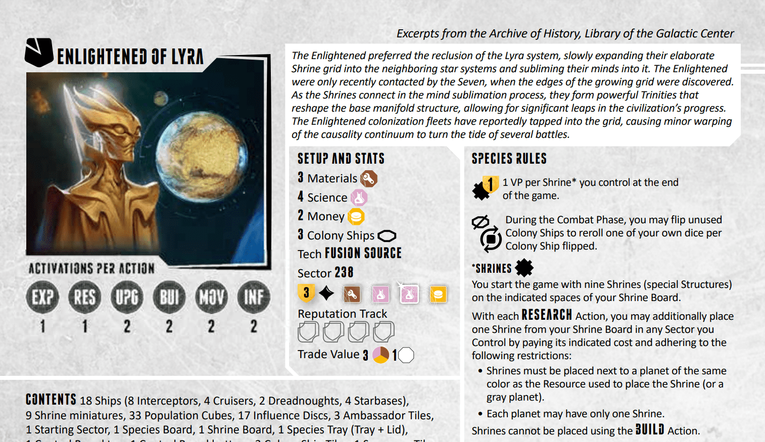 Enlightened of Lyra Rules Clarification & FAQ | Eclipse: Second Dawn for the Galaxy