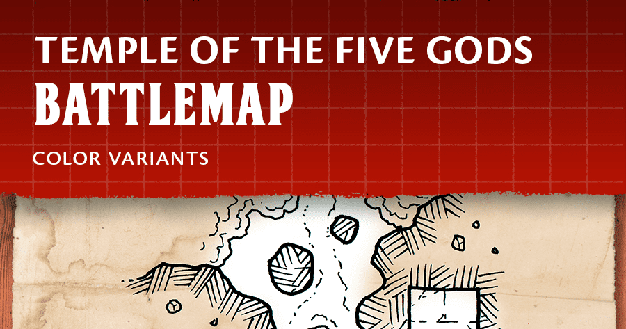 Temple of the Five Gods Battlemap | RPG Item | RPGGeek