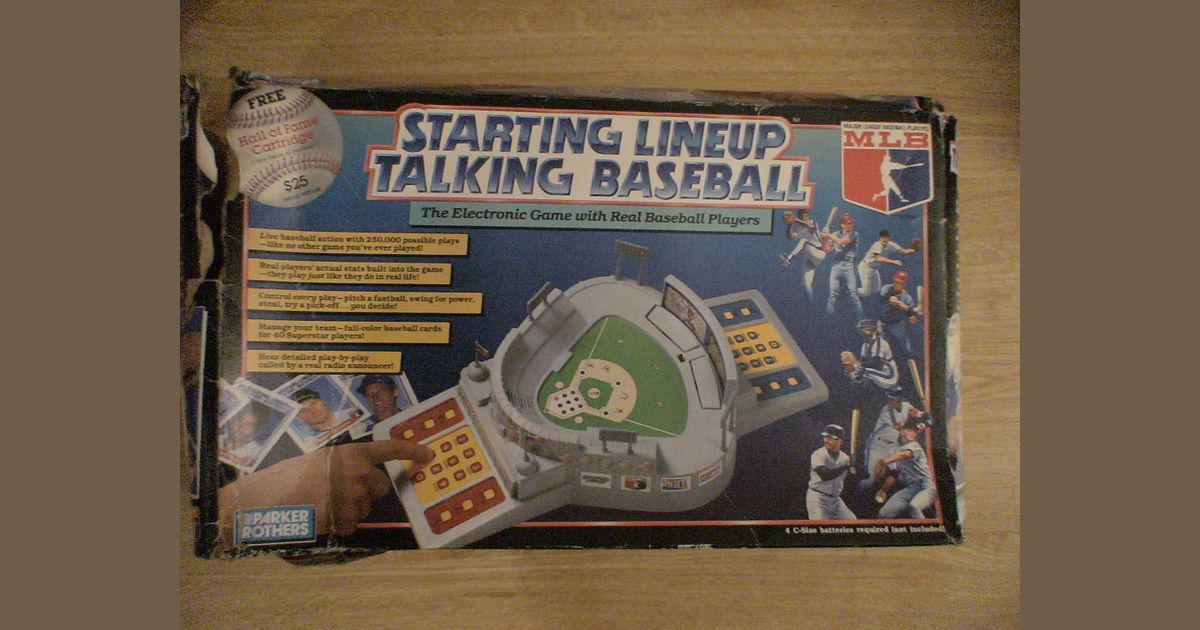 Starting Lineup Talking Baseball | Board Game | BoardGameGeek
