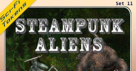 Sci-Fi Tokens Set 11: Steampunk Aliens | RPG Item | RPGGeek