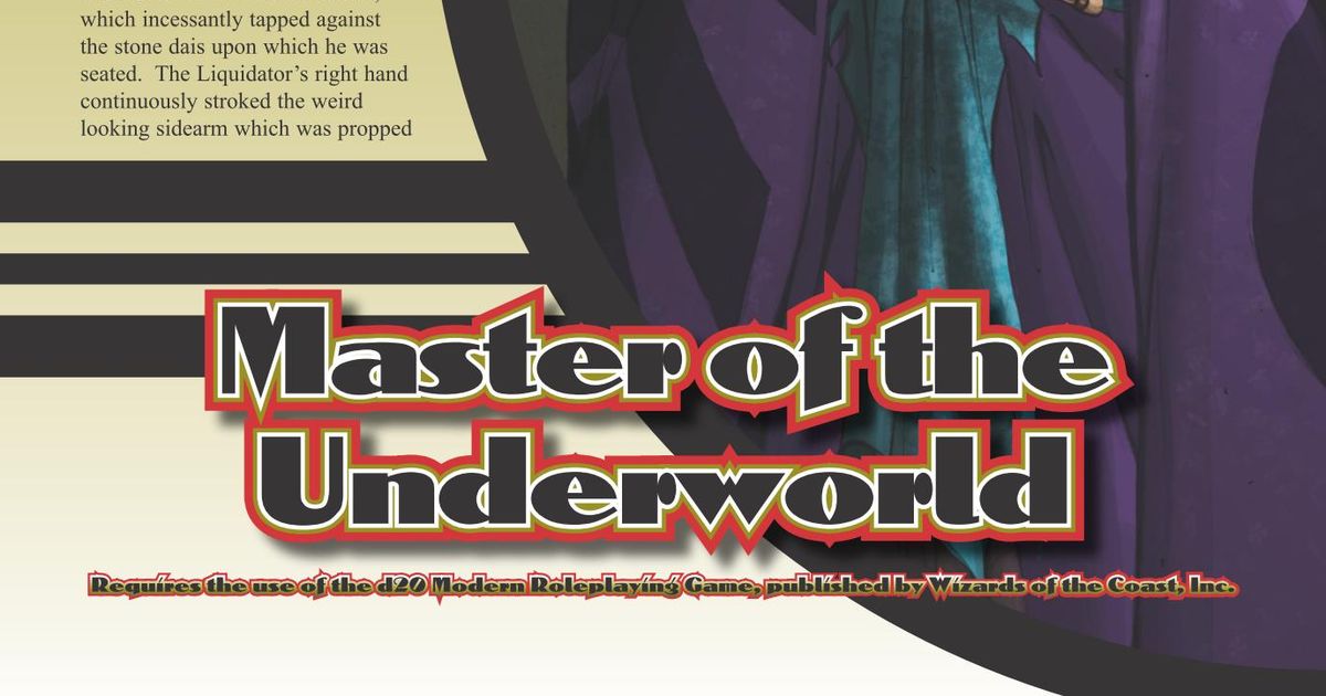 Prototype: Master of the Underworld | RPG Item | RPGGeek